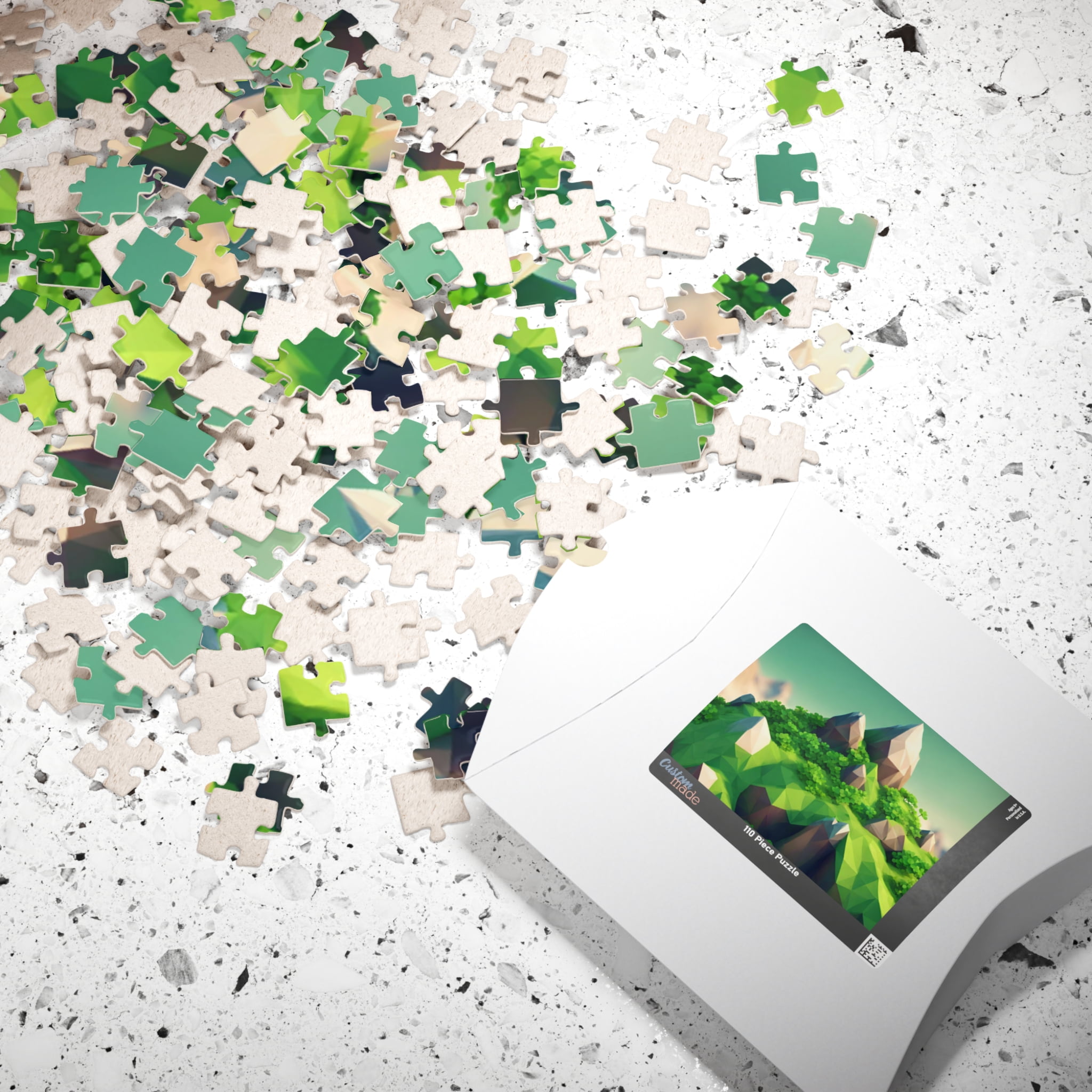 Low-Poly Clover Mountain Horizontal Puzzle(110, 252, 520, 1014-piece ...