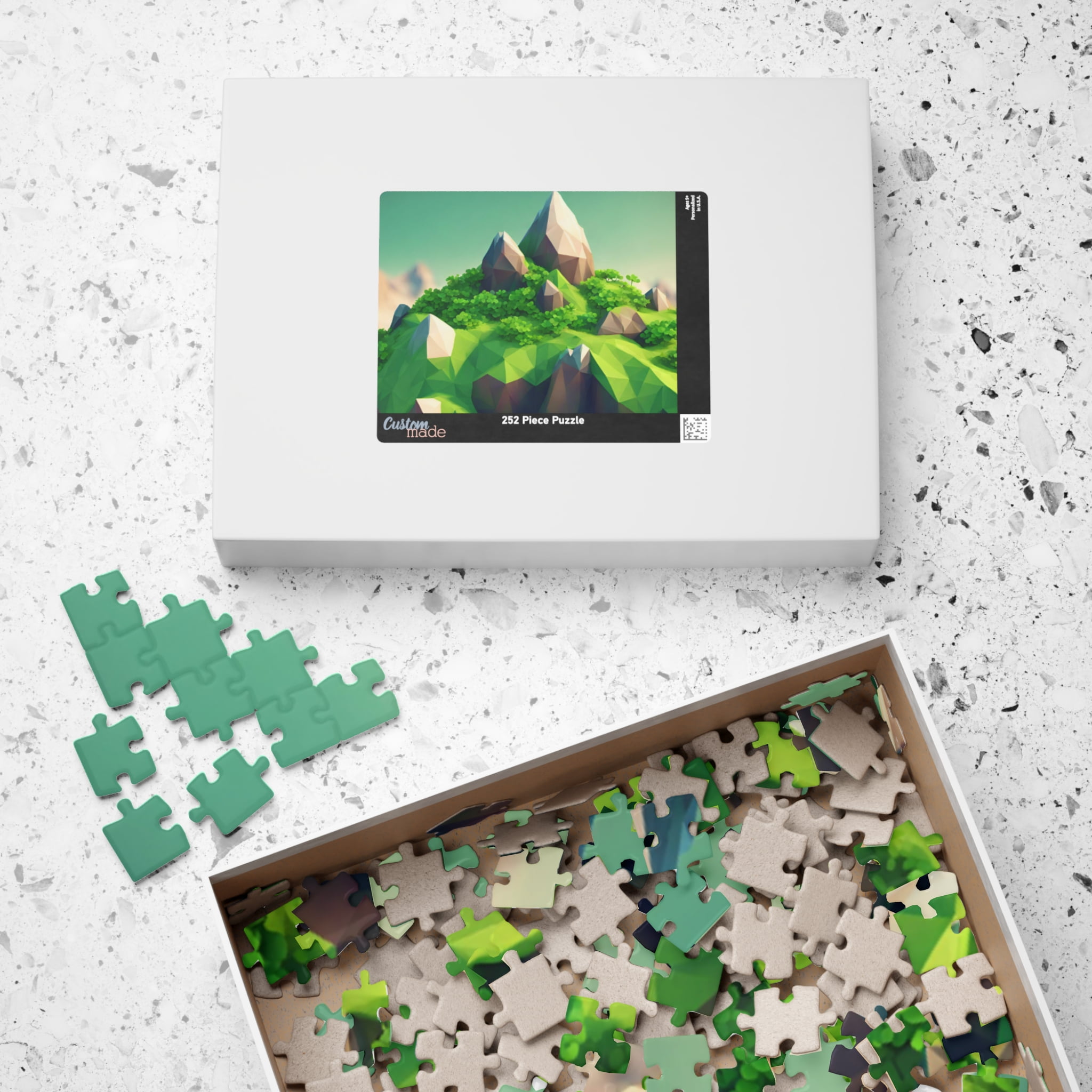 Low-Poly Clover Mountain Horizontal Puzzle(110, 252, 520, 1014-piece ...
