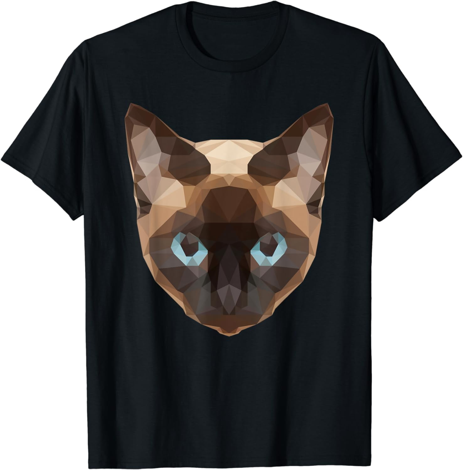 Low Poly Geometric Siamese Cat Face Shirt - Walmart.com