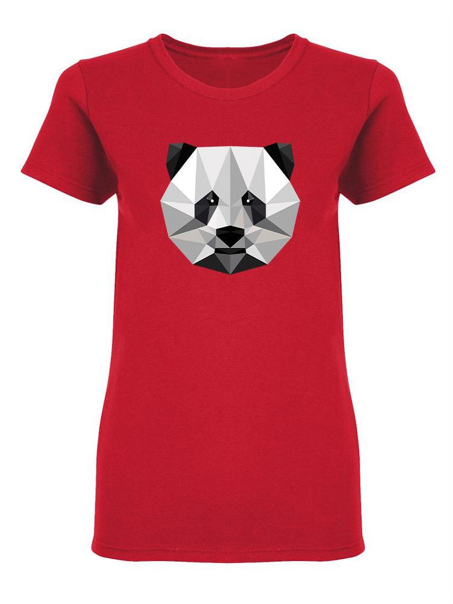 Low Poly Panda Head Design Shaped T-Shirt Women -Image by Shutterstock ...