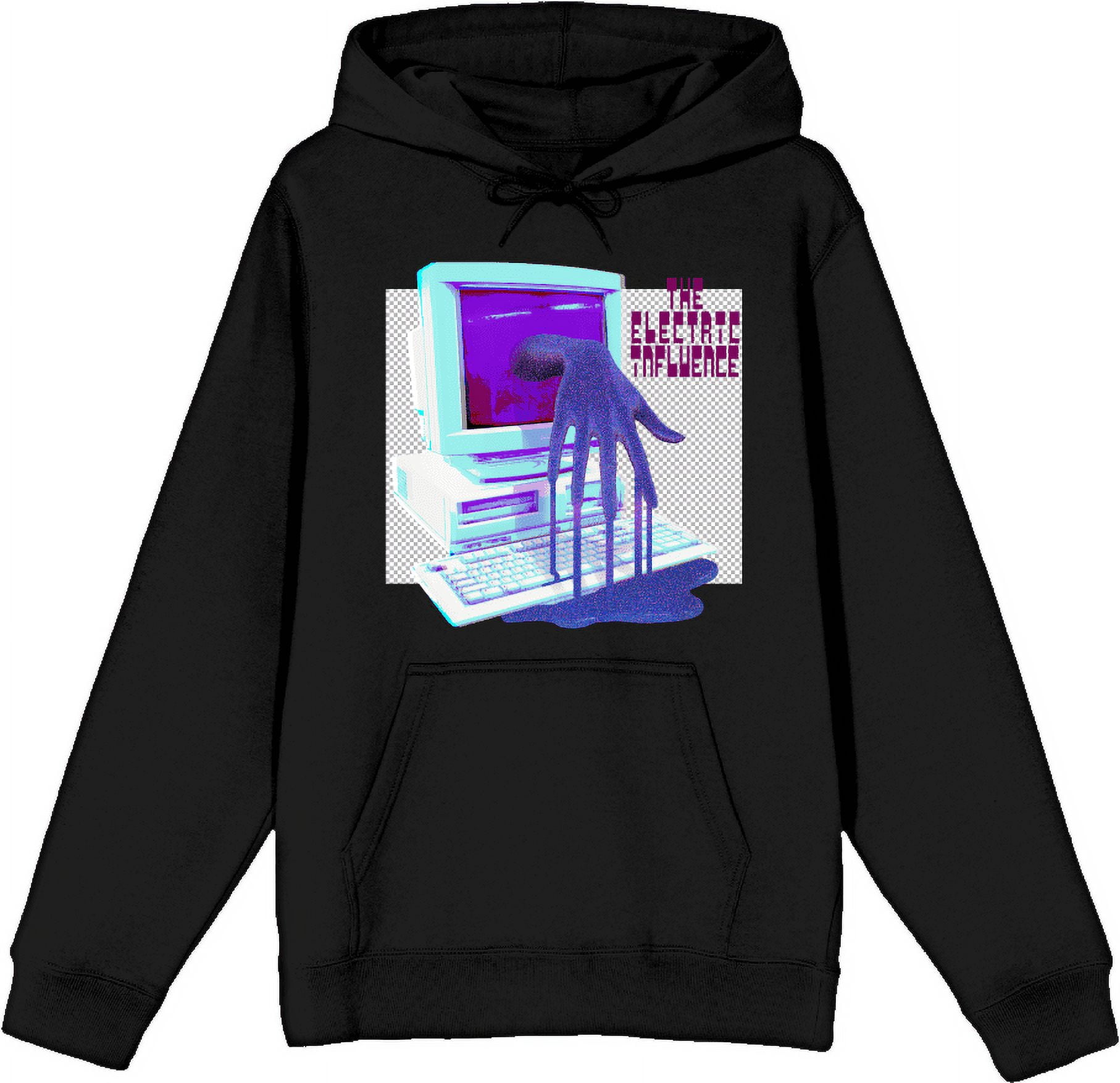 Low Poly Y2K Trend The Electric Influence Adult Black Long Sleeve ...