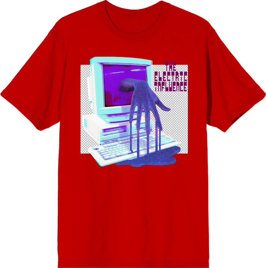 Low Poly Y2K Trend The Electric Influence Adult Red Crew Neck Short ...