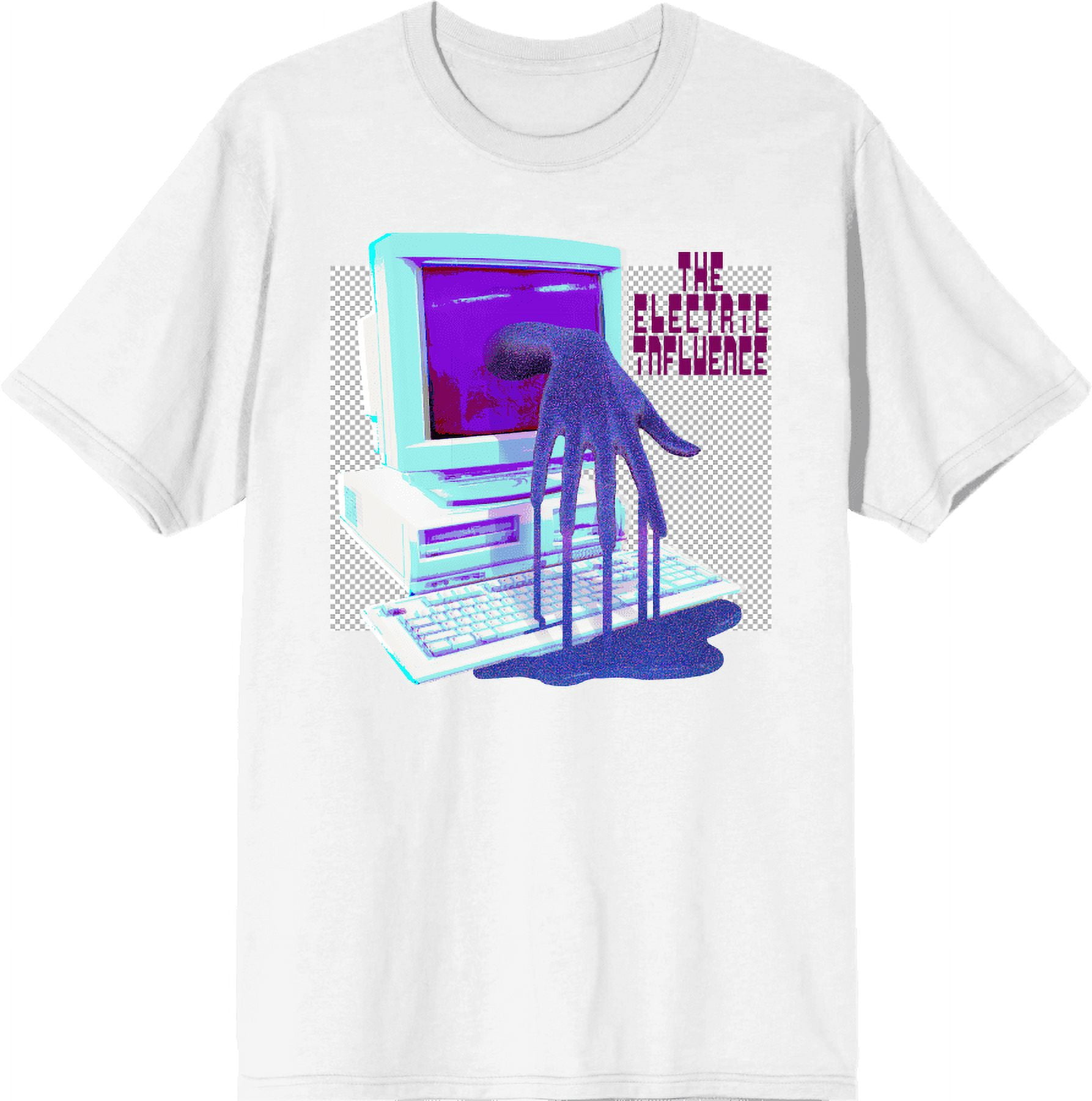 Low Poly Y2K Trend The Electric Influence Adult White Crew Neck Short ...