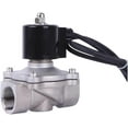 Low Pressure Normally Closed Stainless Steel Solenoid Valve 24v DN32 1-1/4inch for Musical ...