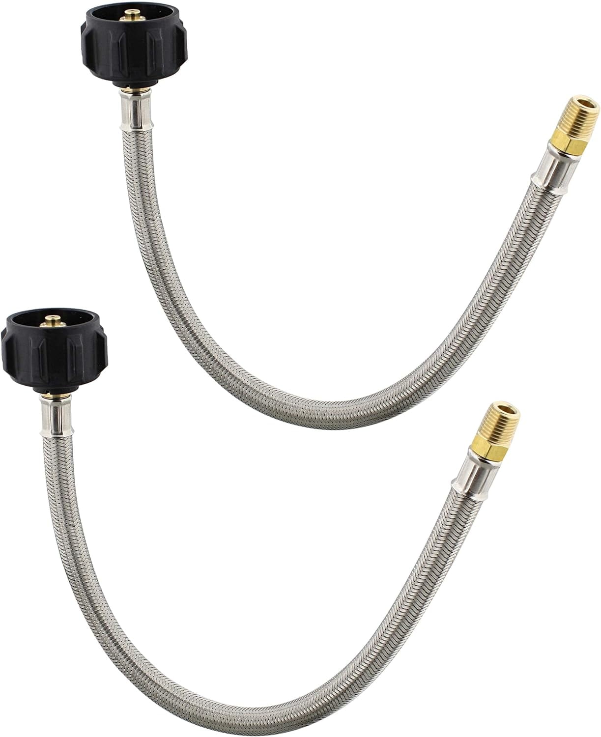 Low Pressure Regulator Hose, 15In Steel, 2Pk - Pigtail Propane Hose For ...