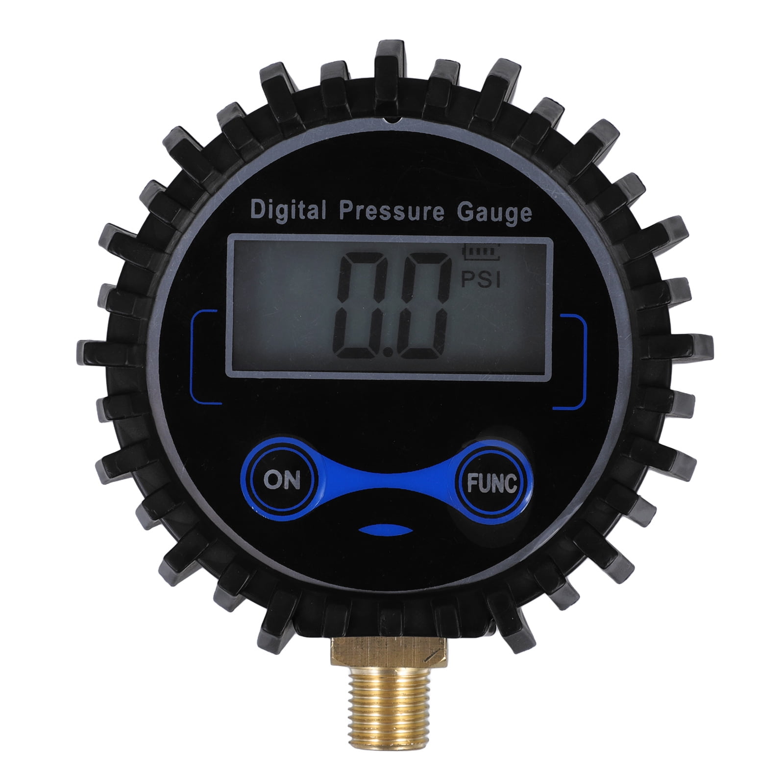 OFFIGAM Digital Tire Pressure Gauge Black Copper Rubber 1Pack 3.3X2.8X1 ...