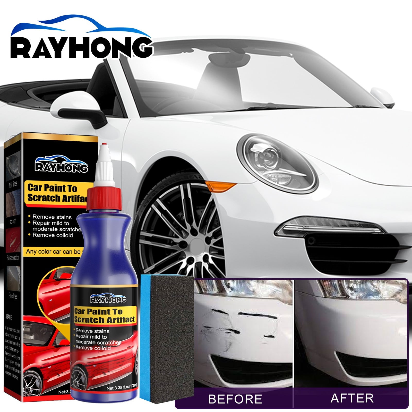 Low Price Guarantee, Car Scratch Remover, 100ml Swirl Polish And Paint Repair Cream, Surface ...