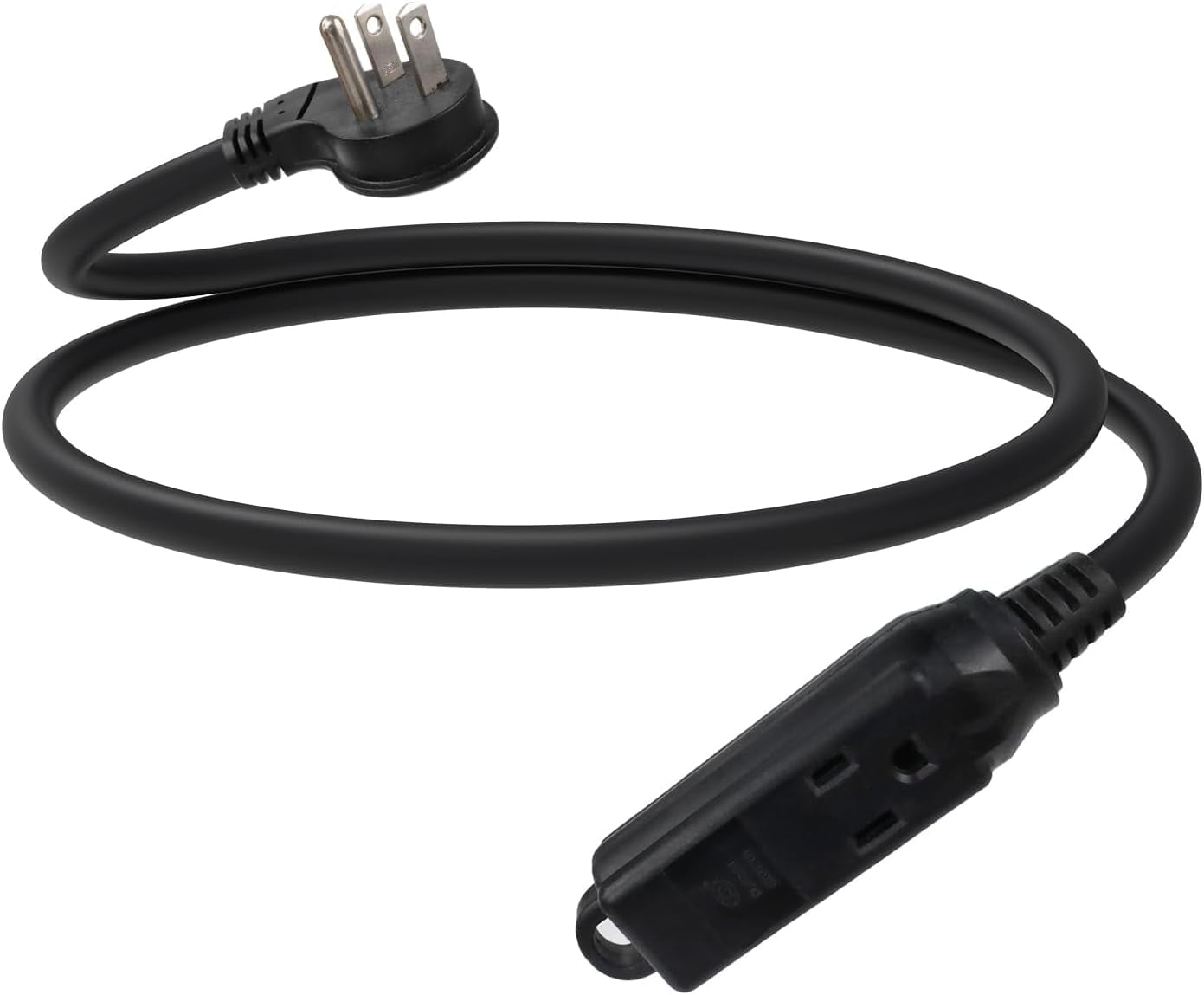 Low Profile 3 Ft Flat Plug Extension Cord - 16 AWG 3 Prong Grounded ...