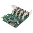 Low Profile 4 Ports PCI-E to USB 3.0 HUB PCI Express Expansion Card ...