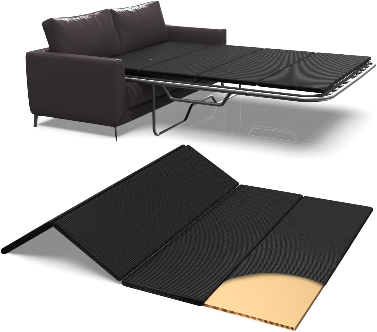 Low Profile Bed Support,Large Double Bed 10mm, Folding Spring Box,Light ...