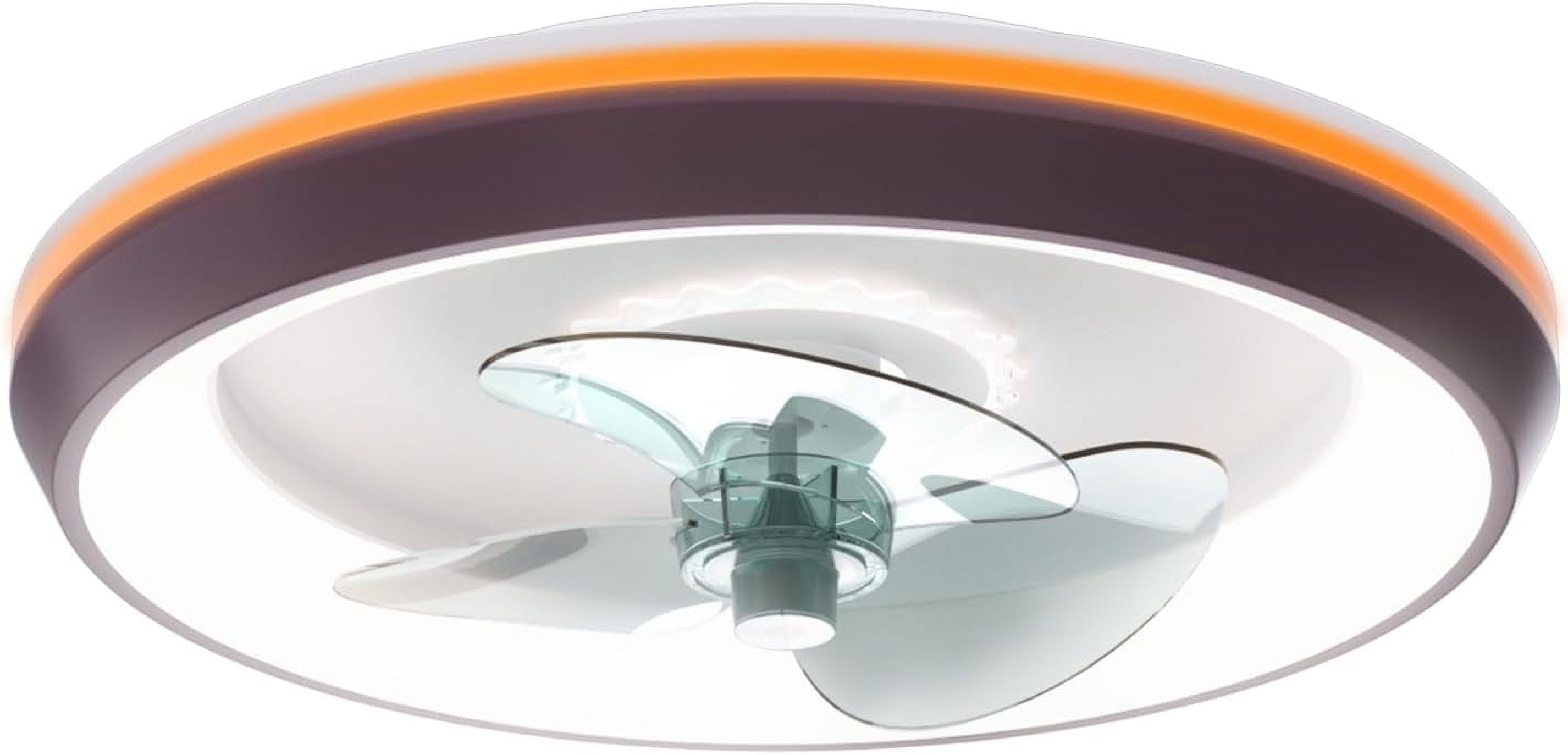 Low Profile Ceiling Fan with Light, Remote Control Small Flush Mount ...