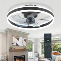 Zardon 20'' Ceiling Fan with Lights and Remote, Dimmable LED ...