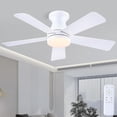 Low Profile Ceiling Fans with Lights and Remote, Modern Flush Mount ...