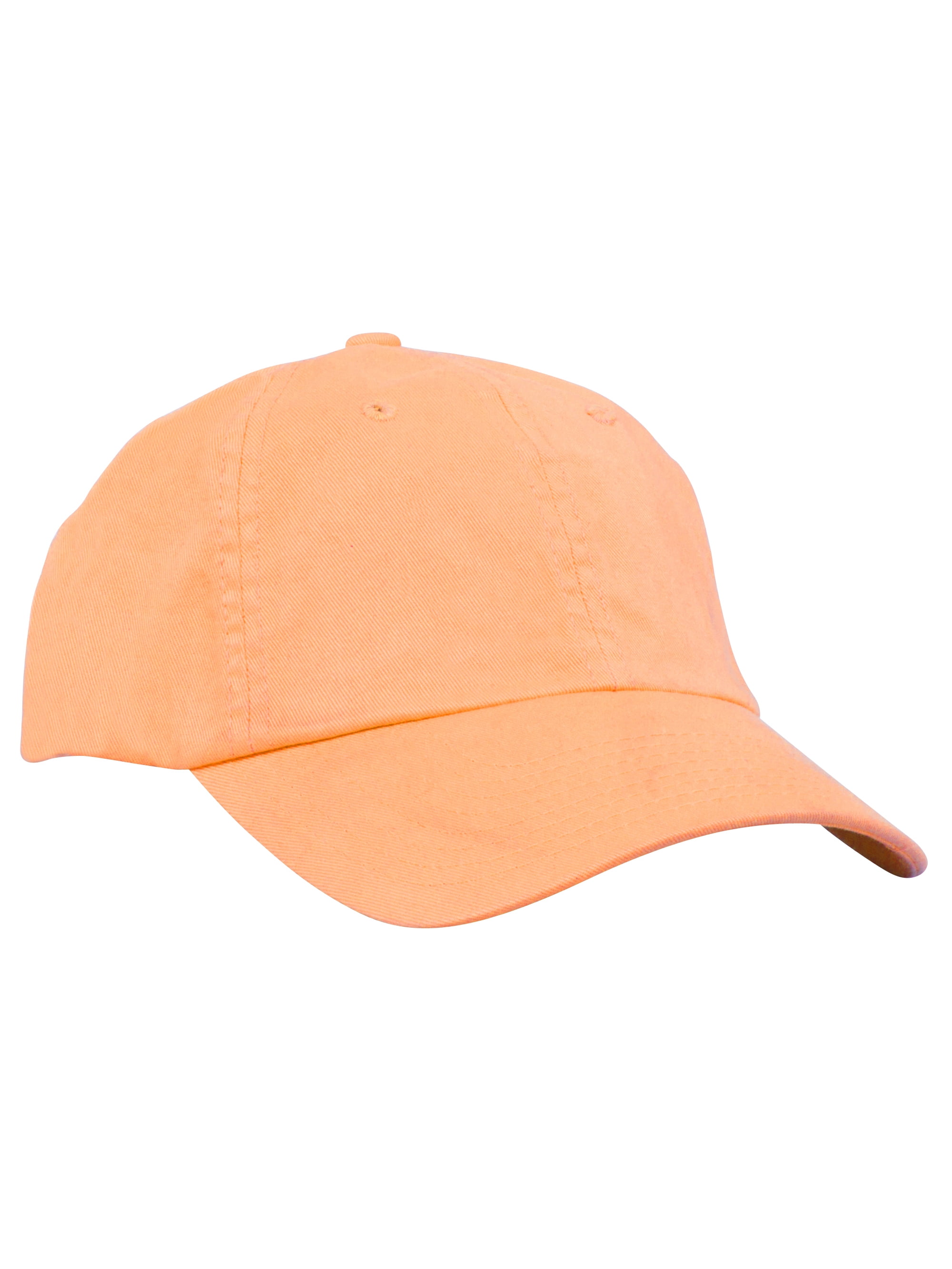 Low Profile Dyed Cotton Twill Cap - Peach - Walmart.com