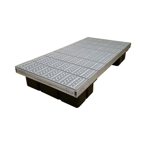 Low Profile Dock Parts: Floating Platform Section with Gray Poly ...