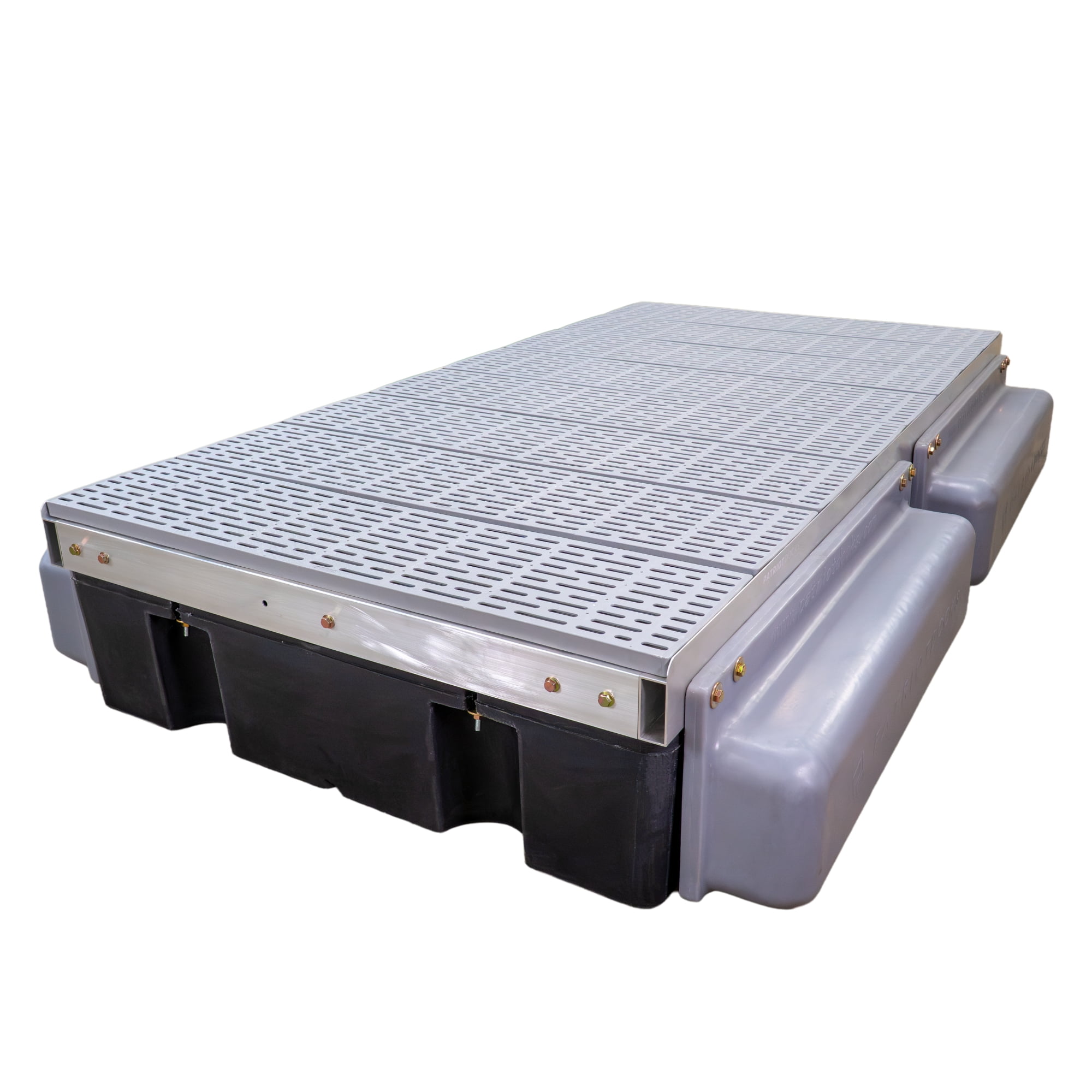 Patriot Docks Low Profile Premium Floating Dock Platform with Gray Poly ...