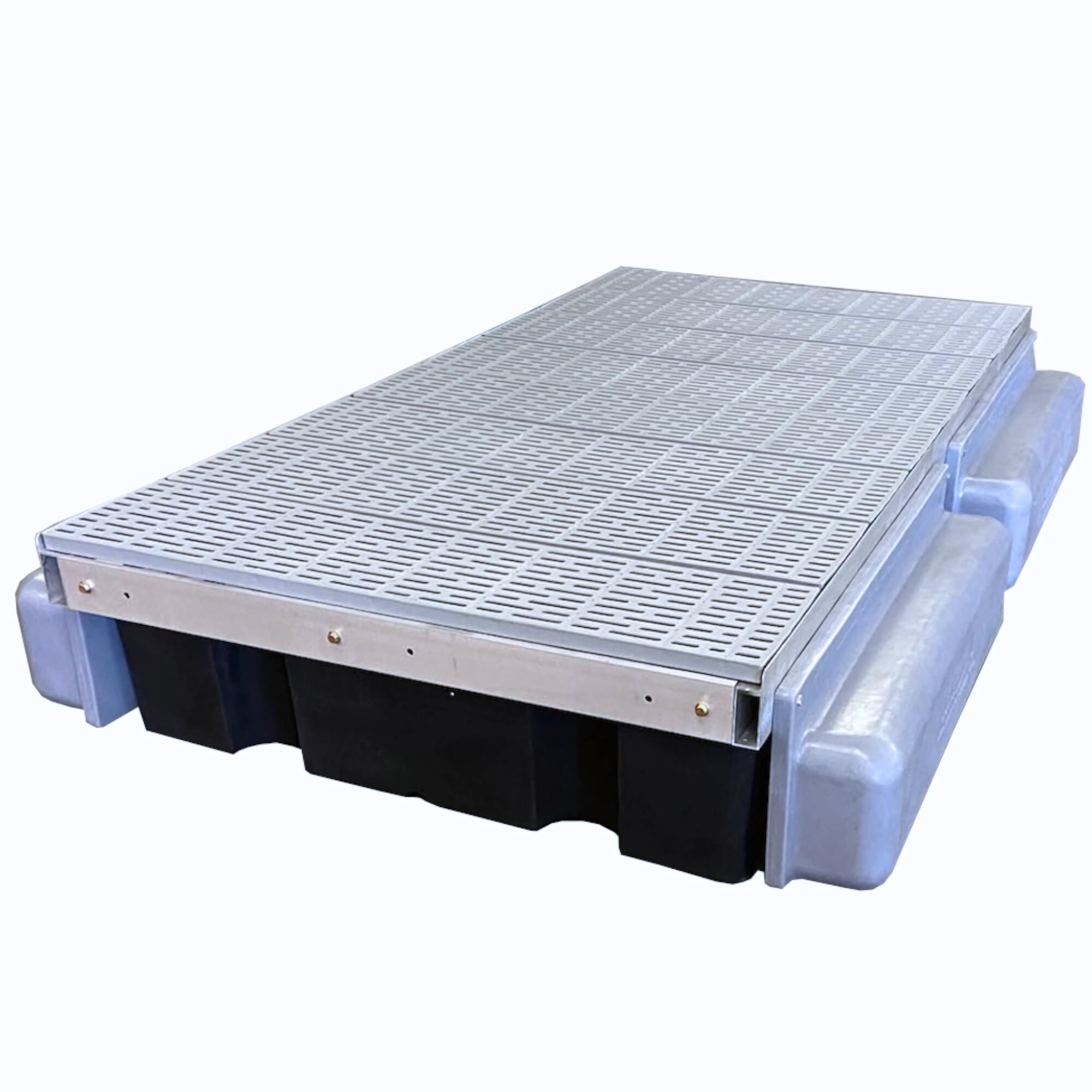 Patriot Docks Low Profile Premium Floating Dock Platform with Gray Poly ...