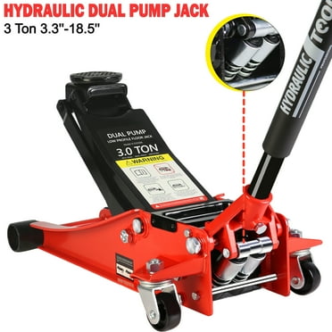 3 Ton Floor Jack, Hydraulic Low Profile Car Jack, Heavy Duty Steel ...