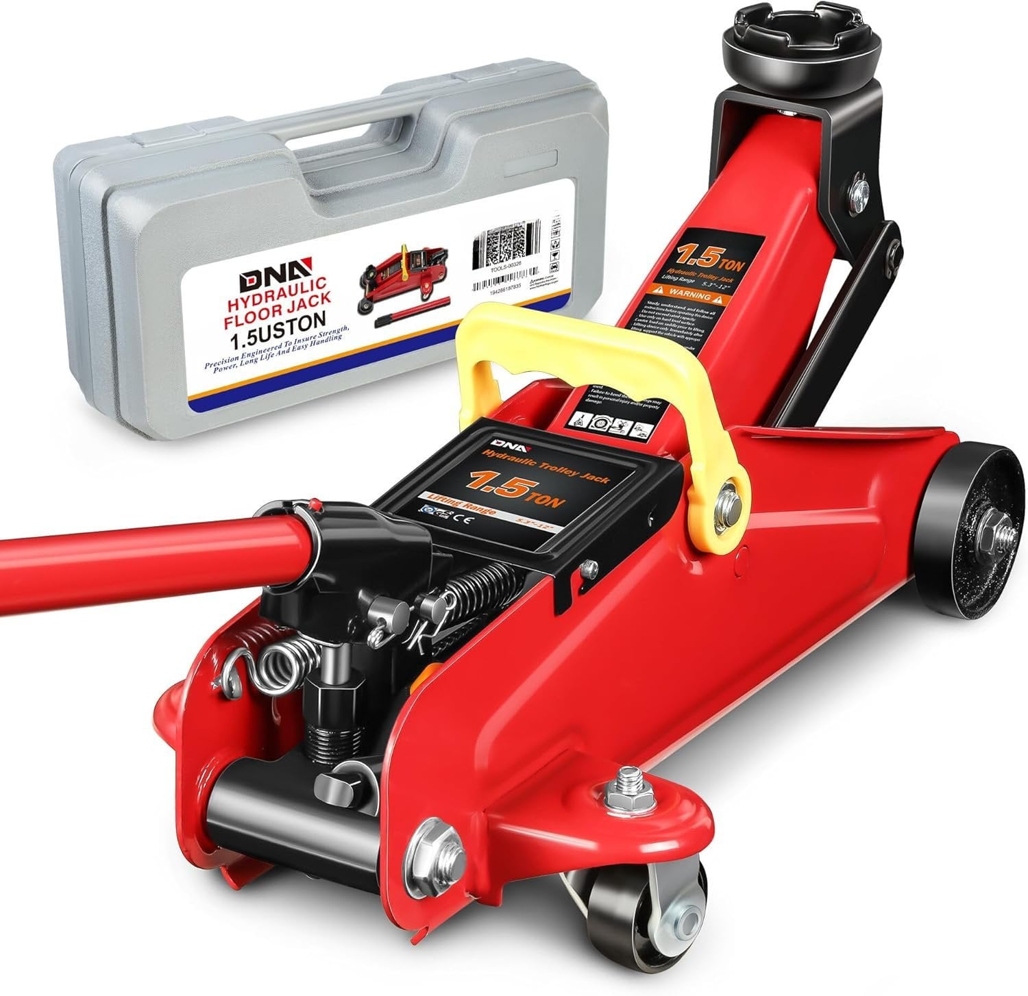 Low Profile Hydraulic Trolley Service/Floor Jack, 1.5 Ton (3000 lbs ...