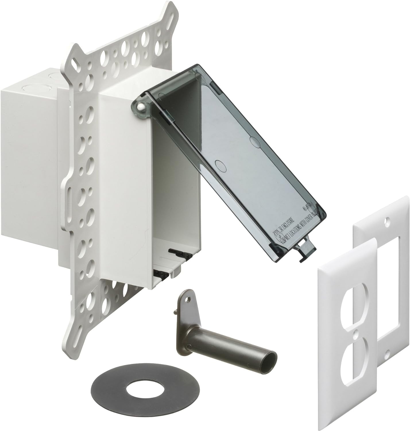 Low Profile IN BOX Electrical Box with Weatherproof Cover for New ...