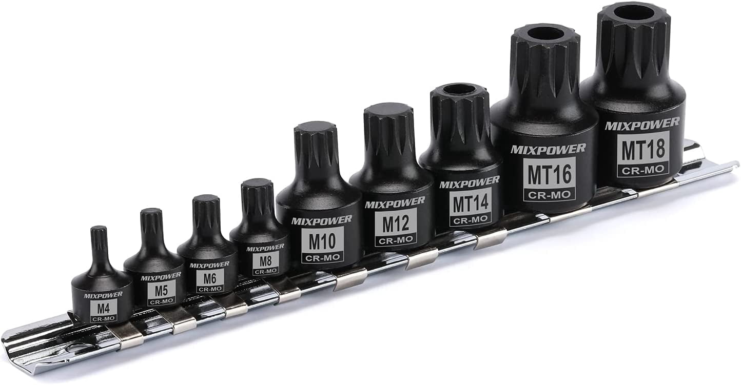 Low Profile Impact Triple Square Bit Socket Set, Solid One Piece ...