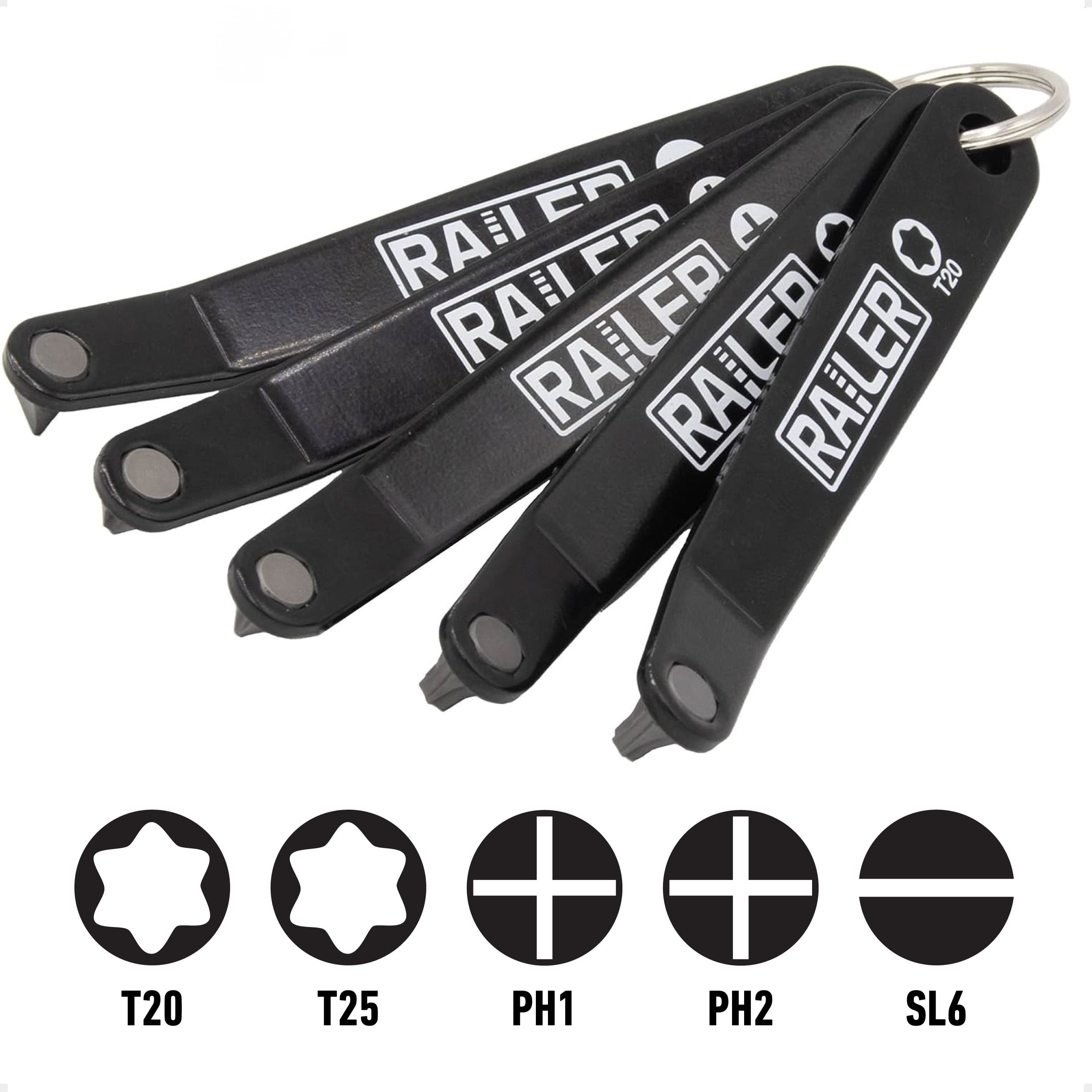 Railer S2 Steel Low Profile Offset Screwdriver Set, 5pc - Philips #1 ...