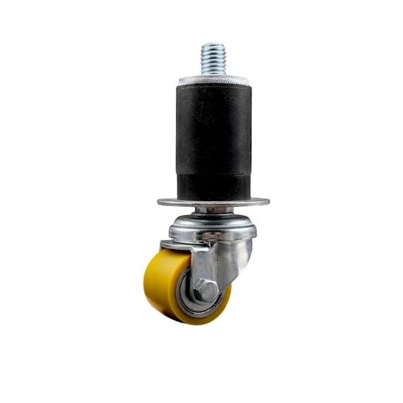 Low Profile Polyurethane 35mm Wheel 1-1/2 Inch Expanding Stem Caster ...