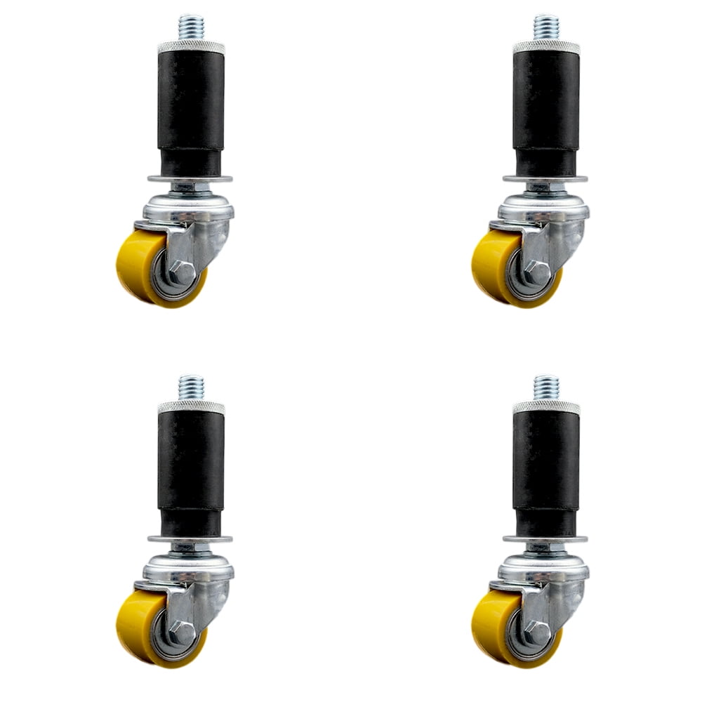 Low Profile Polyurethane 35mm Wheel 1-1/4 Inch Expanding Stem Caster ...