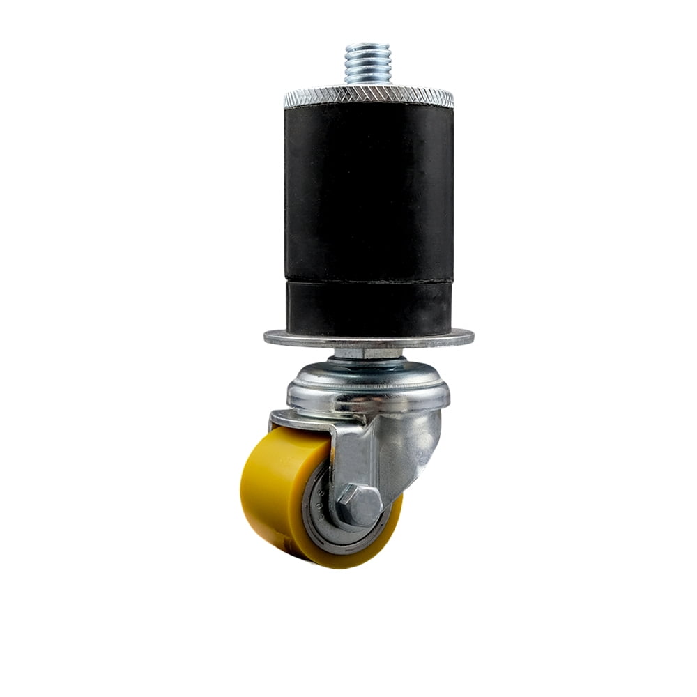 Low Profile Polyurethane 35mm Wheel 1-3/4 Inch Expanding Stem Caster ...