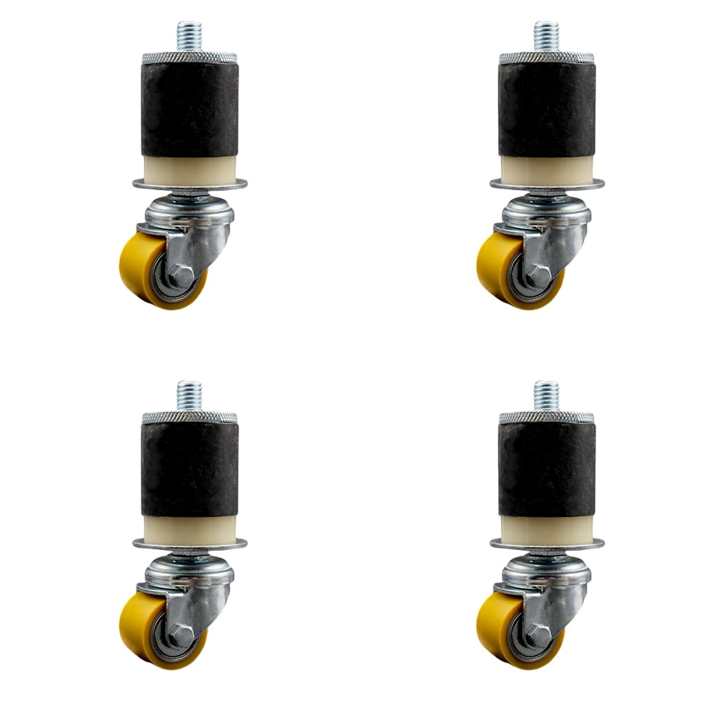 Low Profile Polyurethane 35mm Wheel 1-5/8 Inch Expanding Stem Caster ...