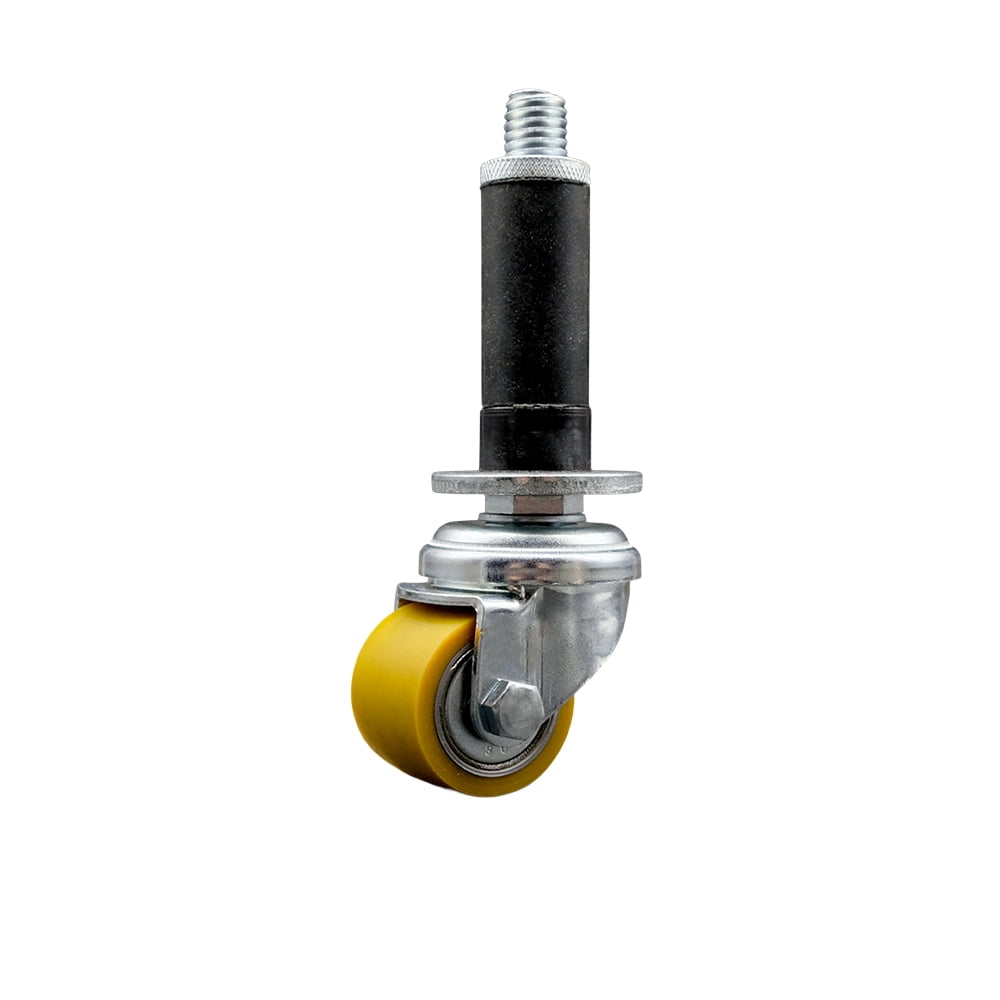 Low Profile Polyurethane 35mm Wheel 7/8 Inch Expanding Stem Caster SCC ...