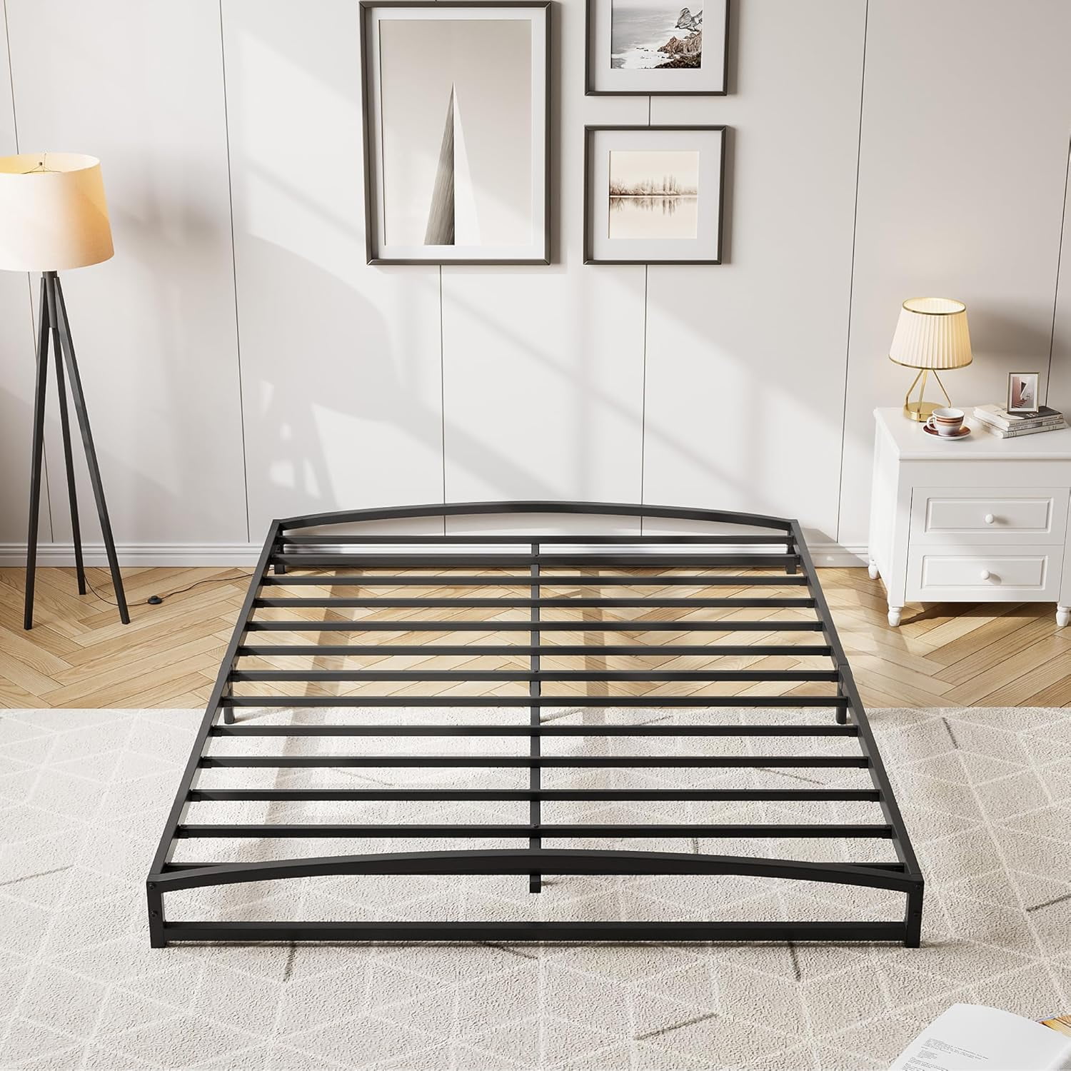 Low Profile Queen Bed Frame, 6 Inch Heavy Duty Metal Queen Size ...