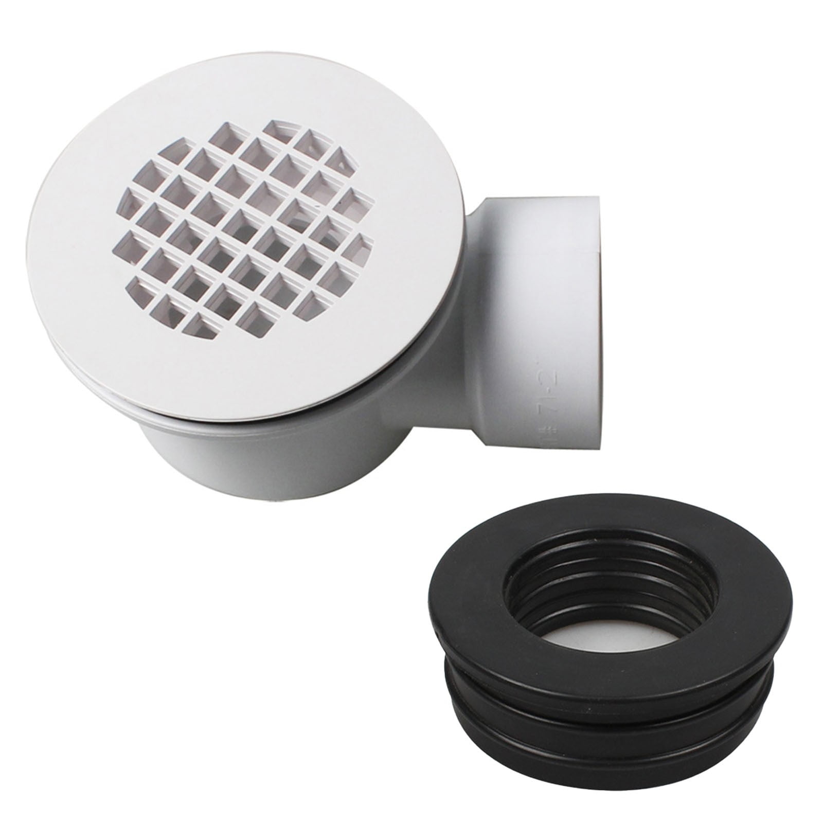 Low Profile Shower Base Drain with Perforated Strainer, 1.5 inch Side ...