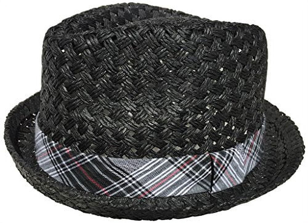 Low Profile Stingy Brim Fedora (Black / Small/Medium) - Walmart.com