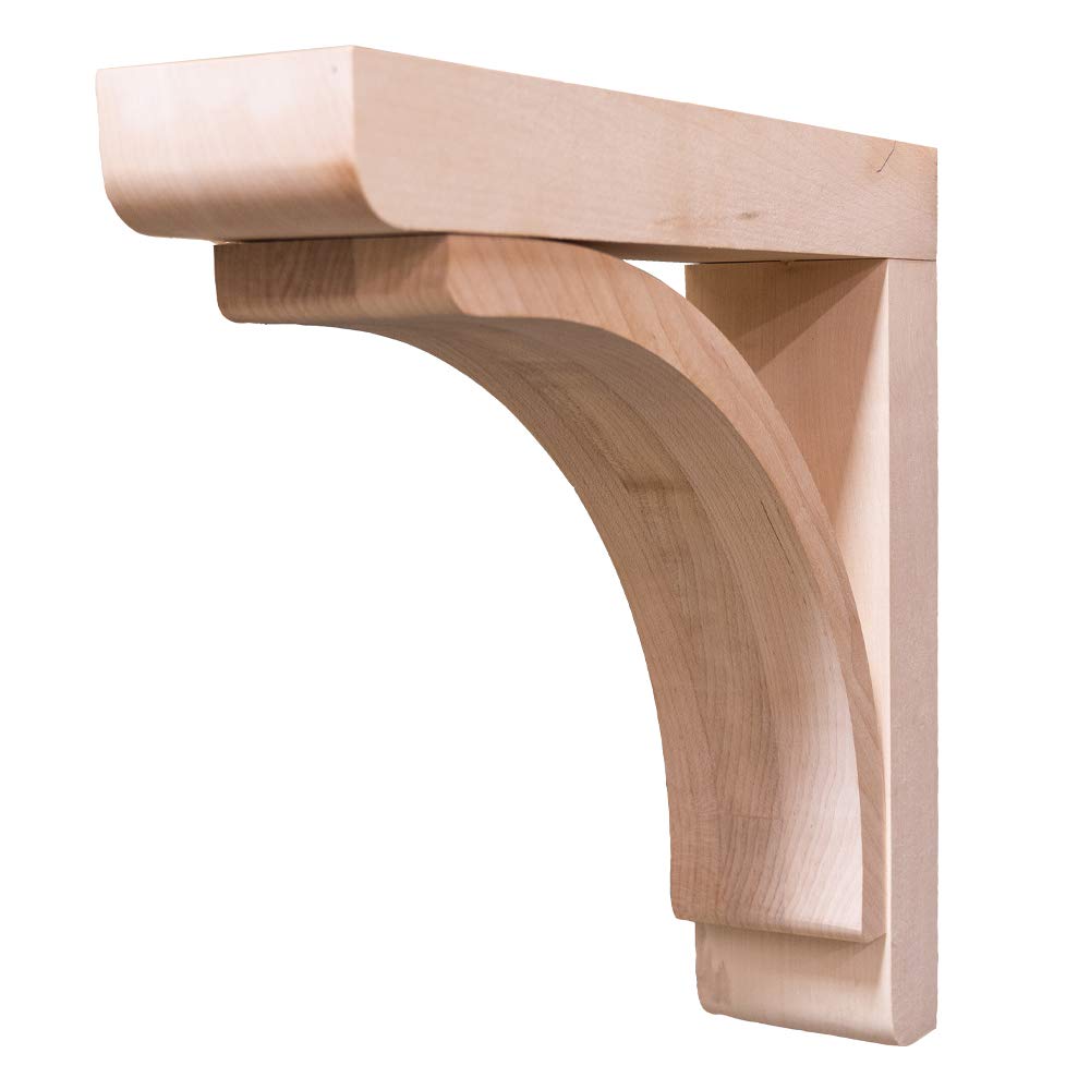 Low Profile Wood Corbel-Reinforced - 12" L x 12" H x 3" D - - Made in ...