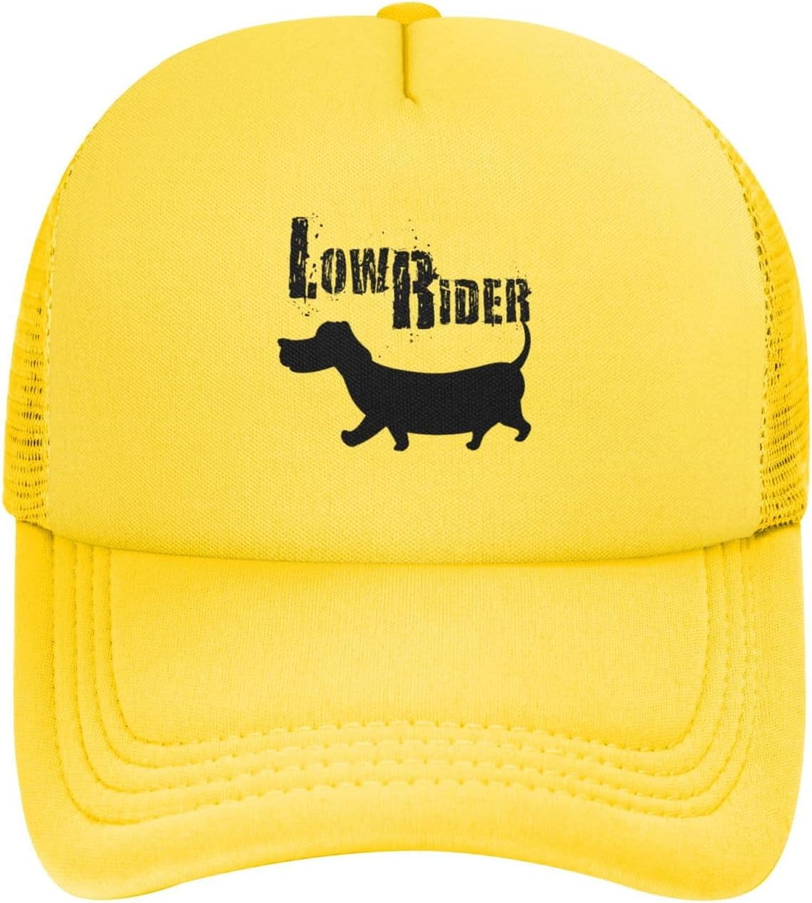 Low Rider Dachshund Dog Mesh Trucker Hat for Men - Low Profile Baseball ...