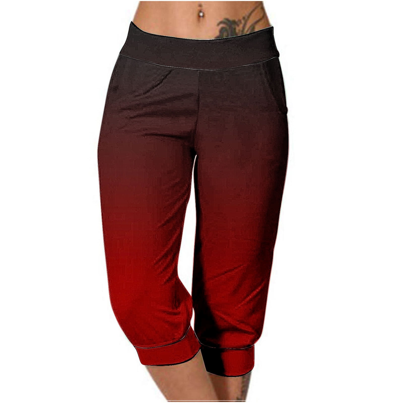 Low Rise Capris Baggy Wide Leg Capris for Women Cotton Wide Leg Capri ...