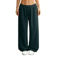 Low Rise Sweatpants for Women Comfort Soft Wide Leg Lounge Sweatpants ...