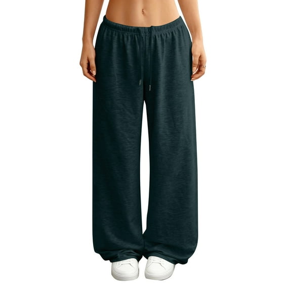 Low Rise Sweatpants for Women Comfort Soft Wide Leg Lounge Sweatpants ...