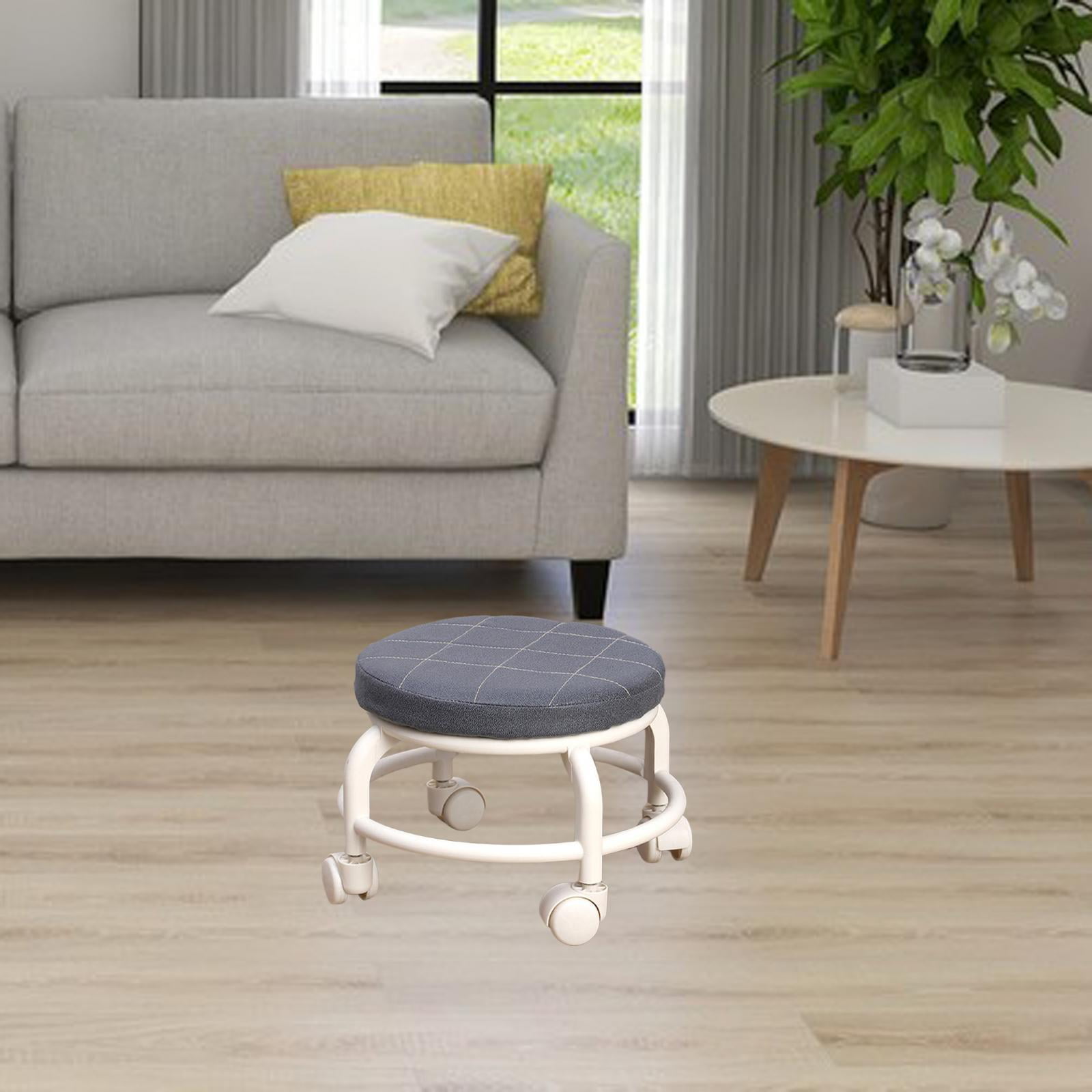 Low Roller Round Seat Low Height Rolling Stool Footrest Small 360 ...