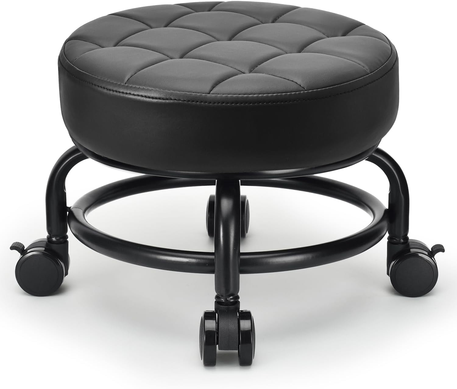 Low Roller Seat Low Height Rolling Stool PU Leather Rolling Stool ...