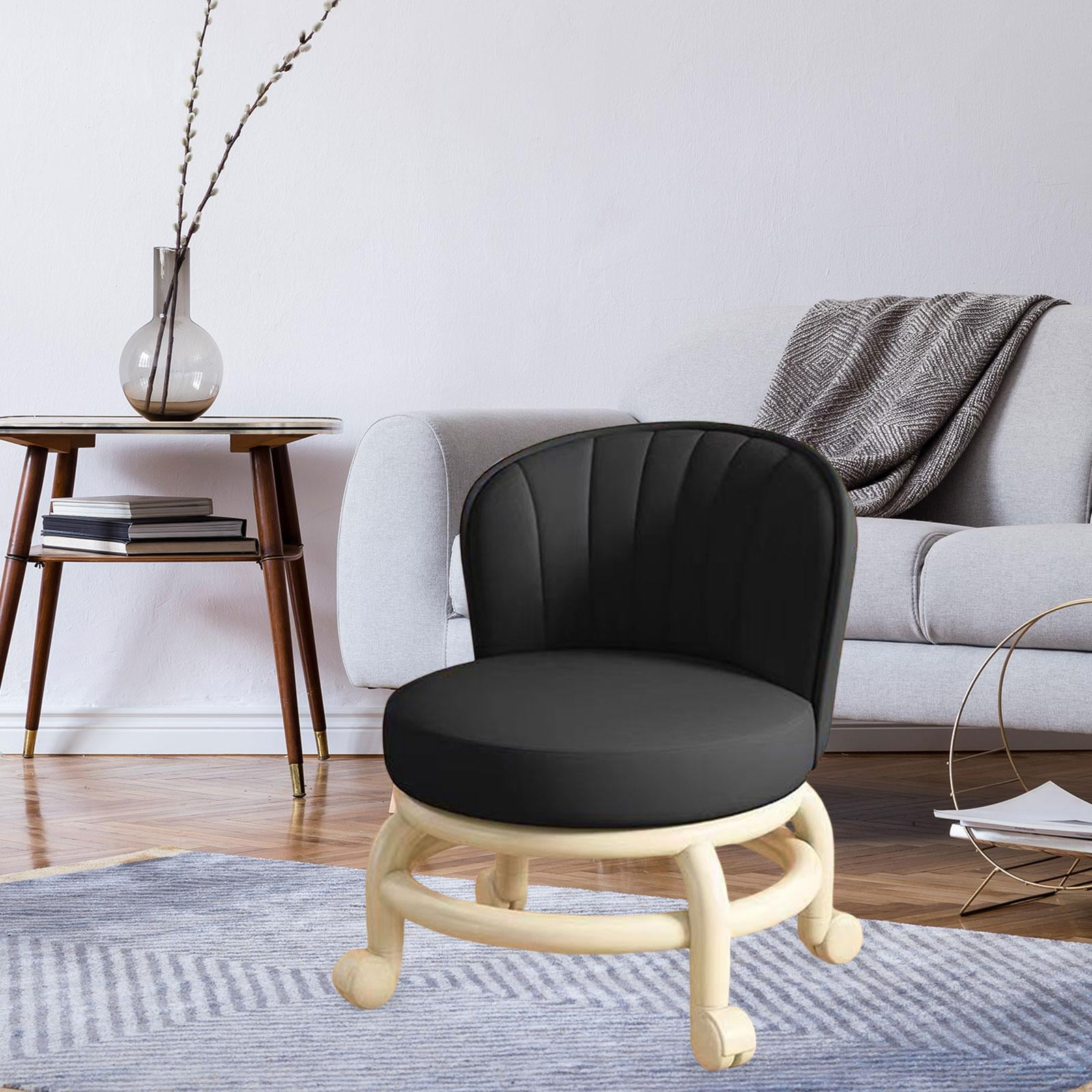 Low Roller Seat Stool Pedicure Stool Portable Small 360 degree Rotating ...