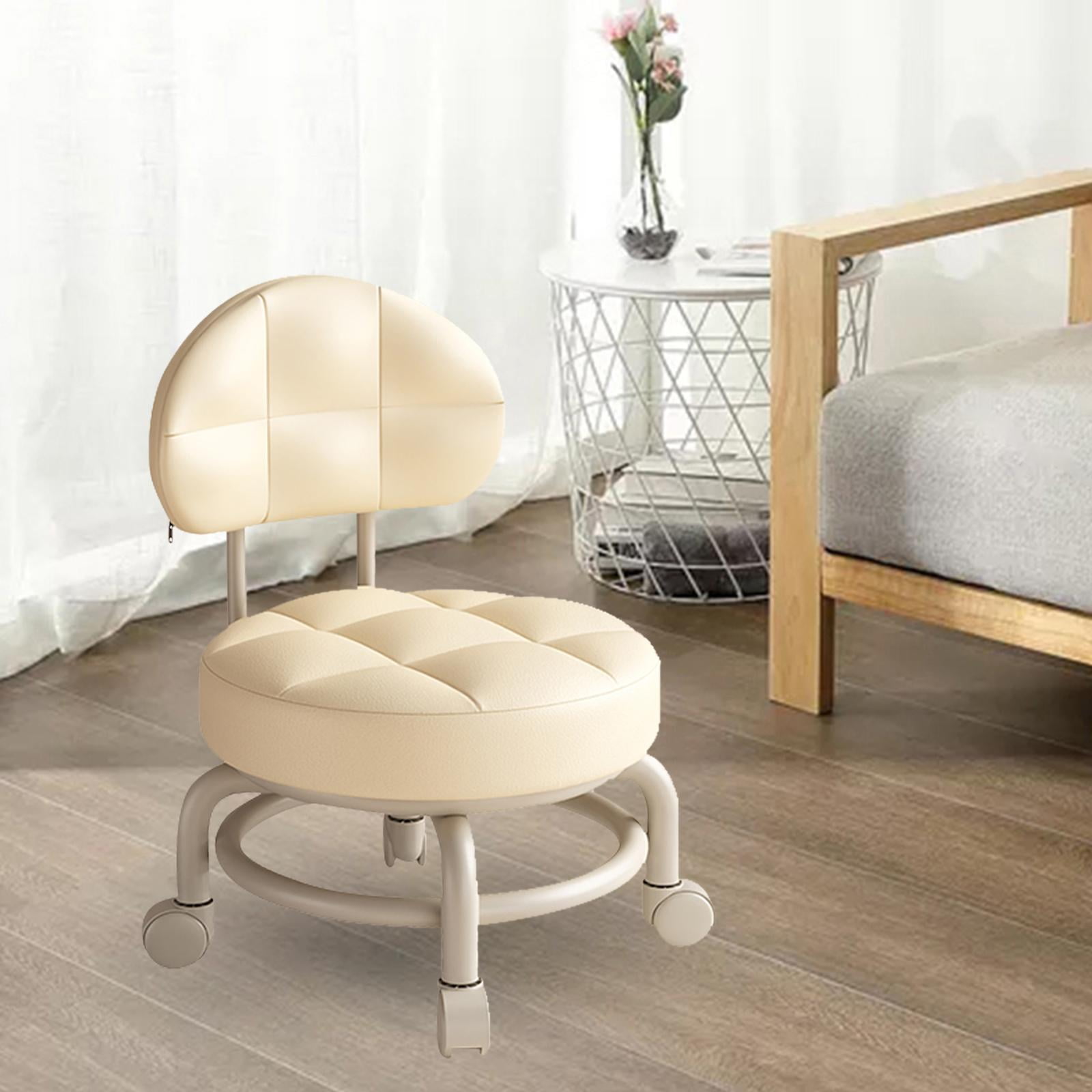 Low Rolling Seat Pedicure Stool, Multipurpose Sofa Foot Rest with ...