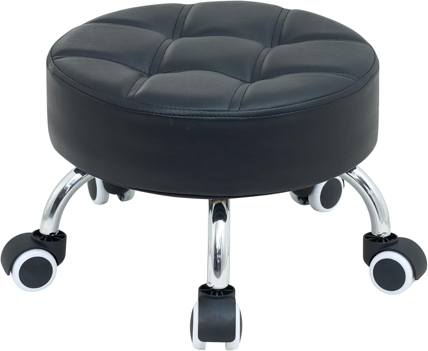 Low Rolling Stool with Wheels - Heavy Duty 360° Swivel Low Stool Chair ...