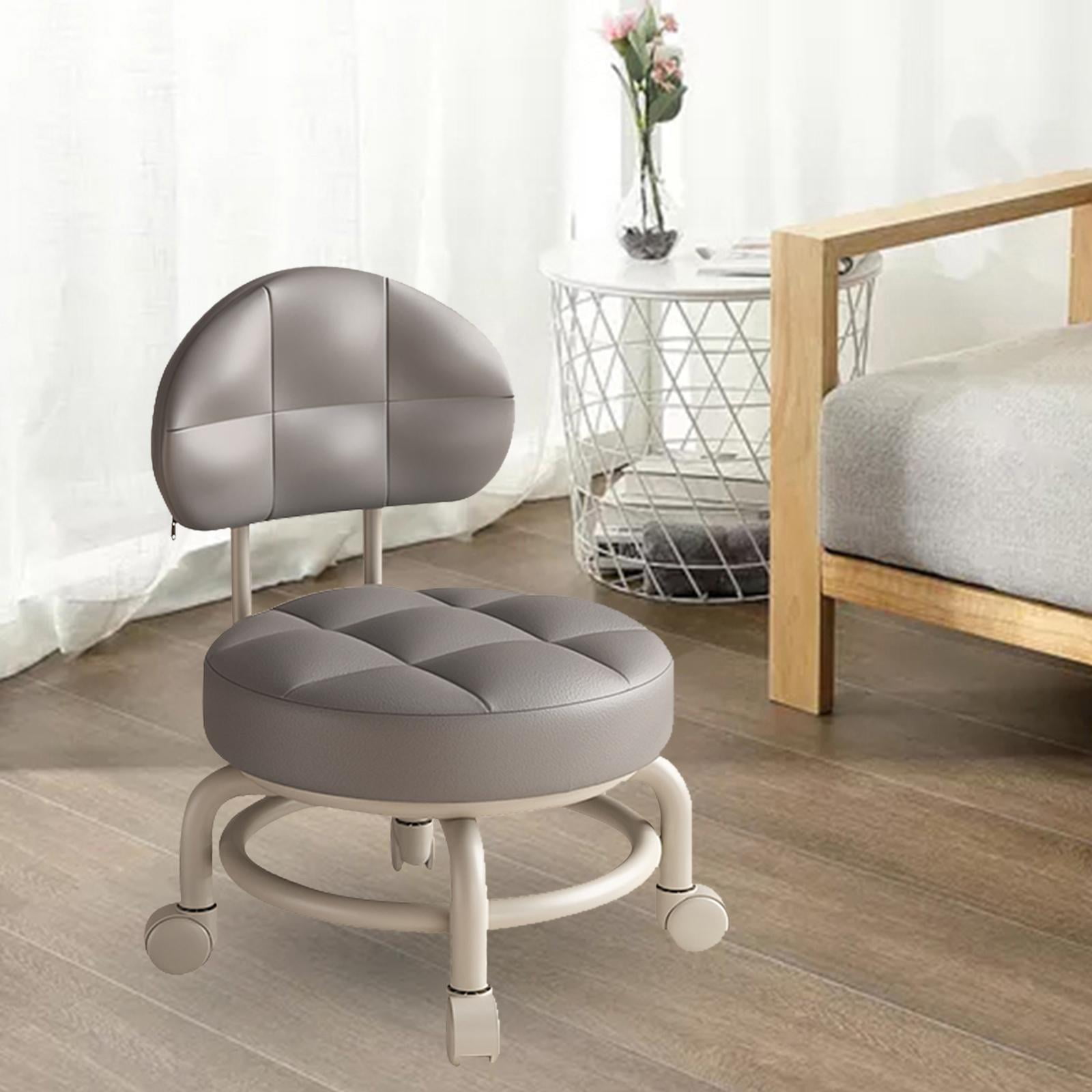 Low Round Rolling Stool Pedicure Stool Multipurpose with Wheels ...