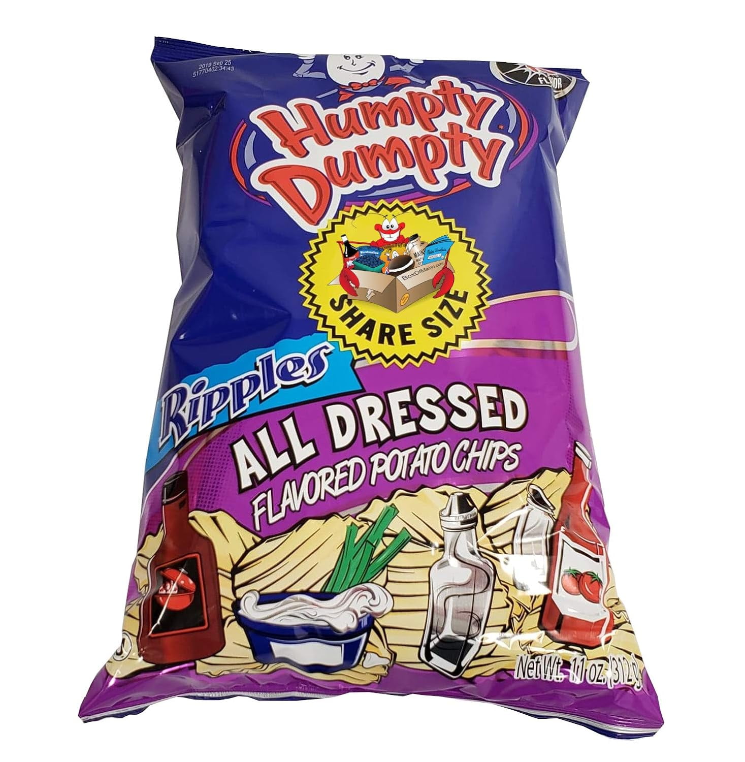 Low Saturated Humpty Dumpty All Dressed 8 oz Potato Chip Bags (4 Pack ...
