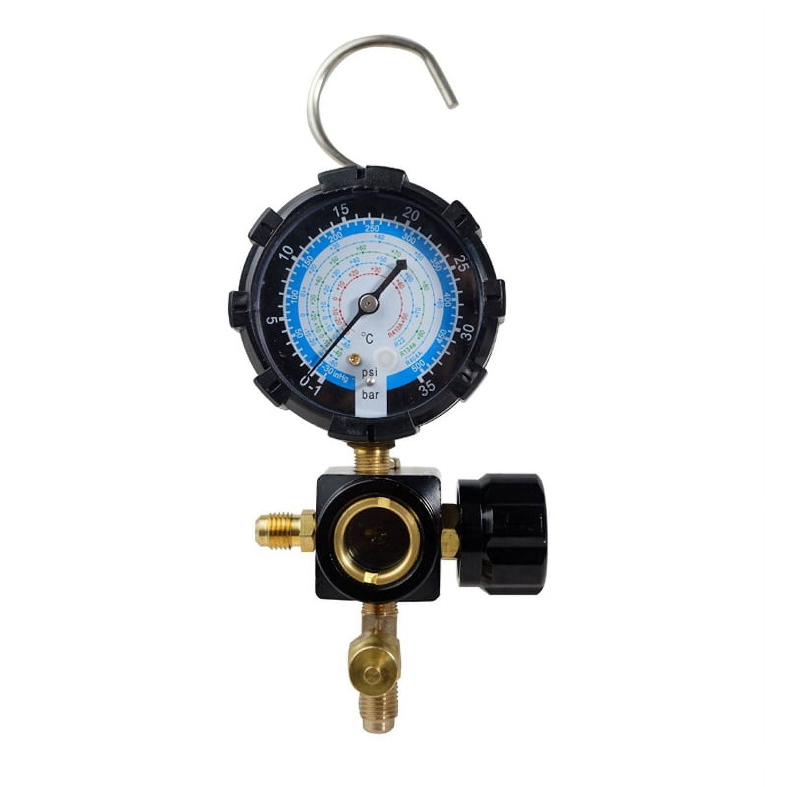 Low Side Pressure Gauge R410A R22 R404A Single Manifold with Control ...
