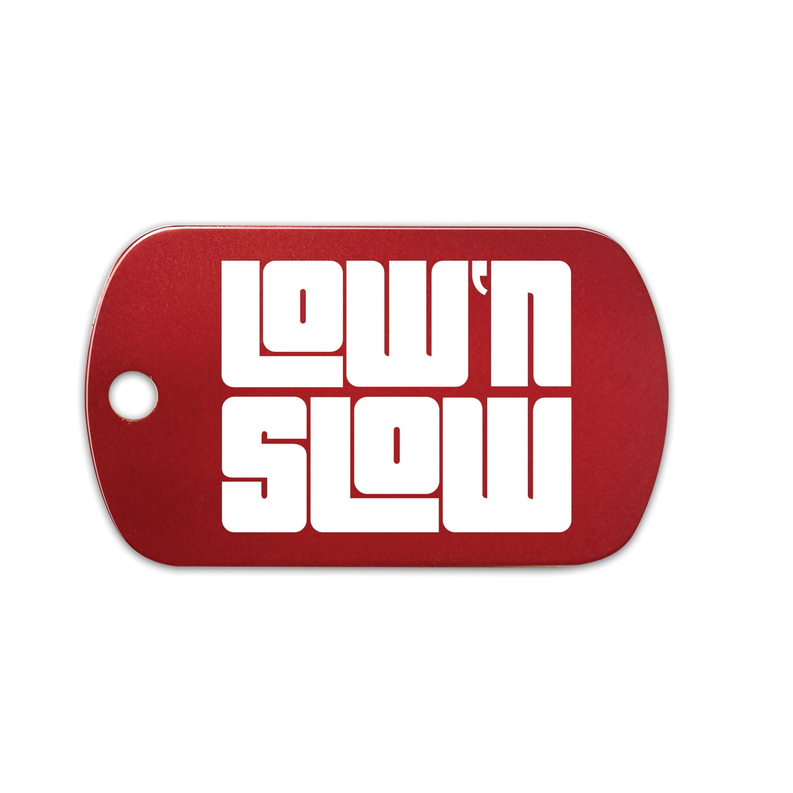 Low & Slow GI Dog Tag Aluminum Keychain jdm low and slow - Red ...