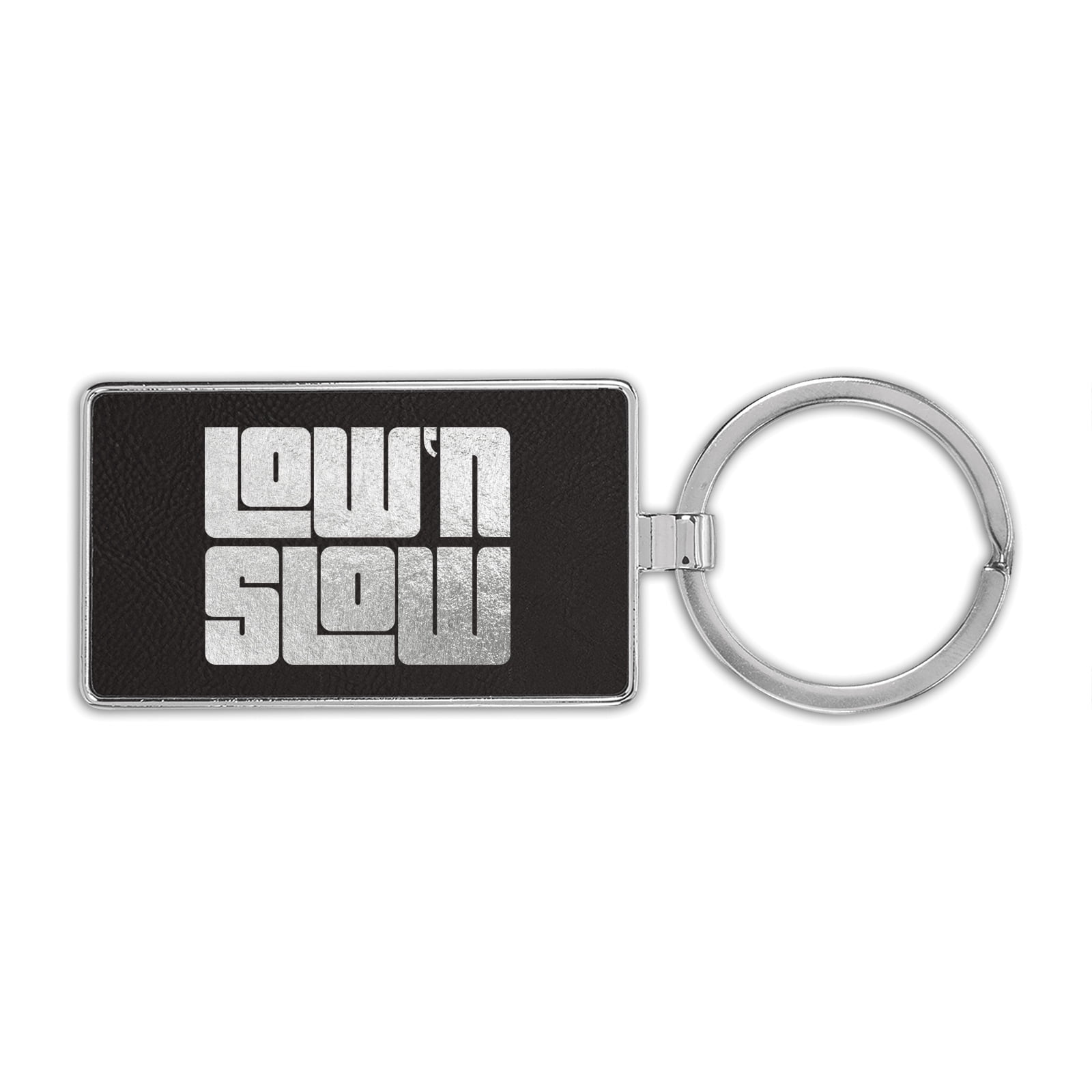 Low & Slow Premium Leatherette Keychain jdm low and slow - Black/Silver ...