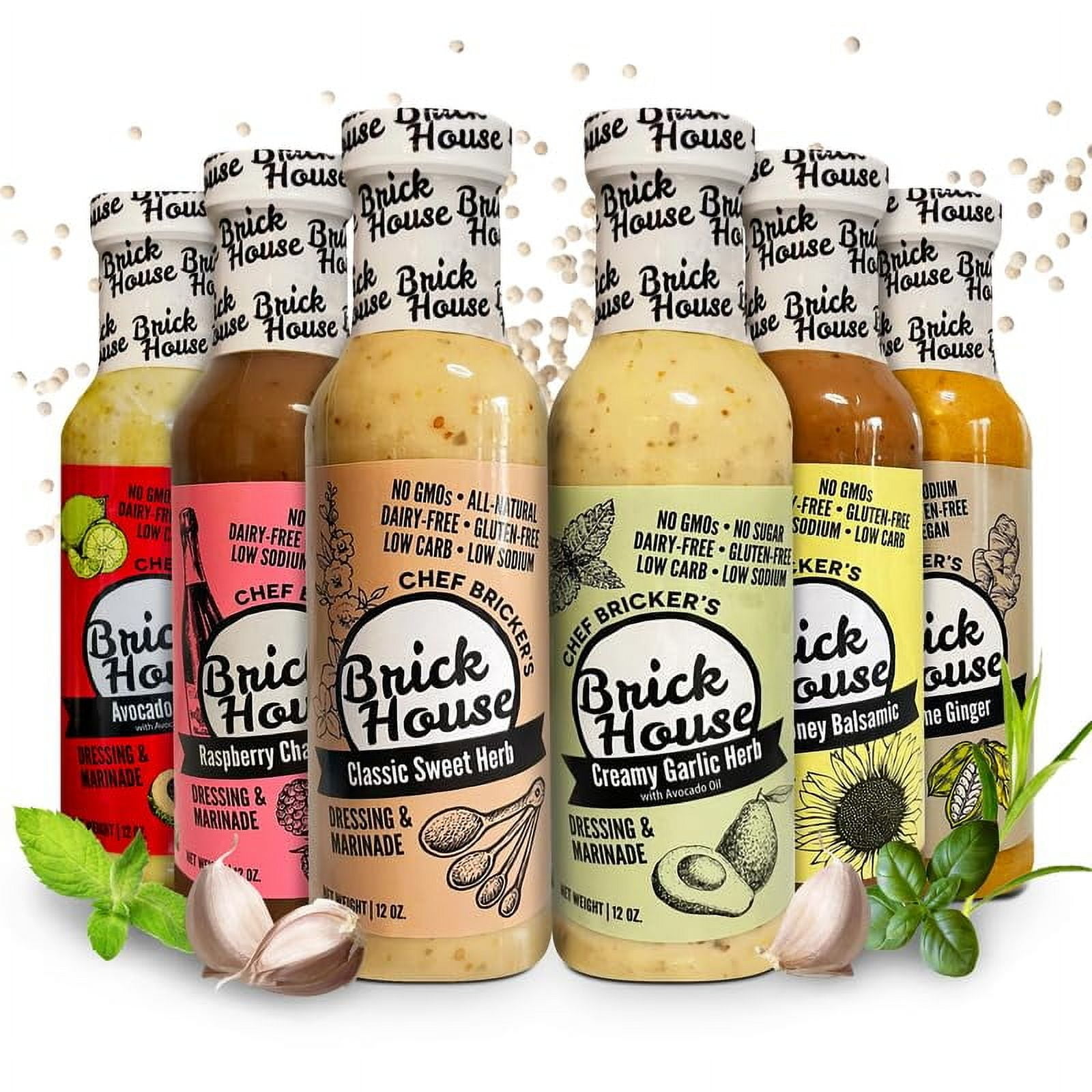 Low Sodium Salad Dressing, 6pk Six Different Flavors Vegan Salad ...